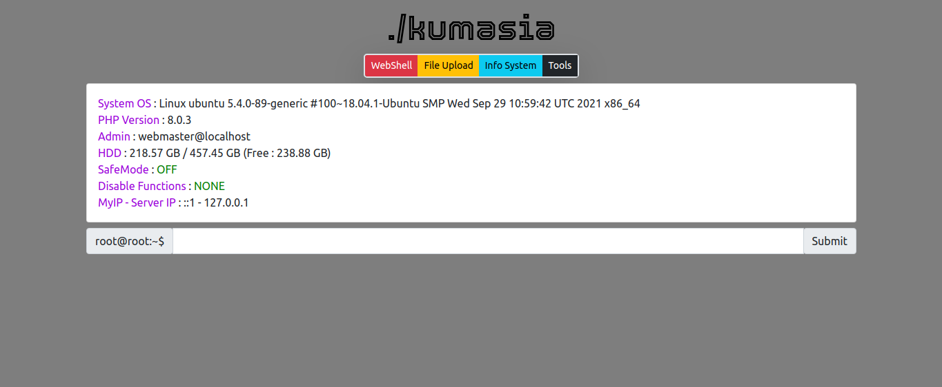 Kumasia: A Simple PHP Backdoor Tool for Penetration Testing - r00t ...